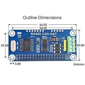 RS485 CAN HAT Stably Long-Distance Communication Functions UART Controlled SPI Interface for Raspberry Pi Zero W WH 2 3 4 Model B B+ @XYGStudy