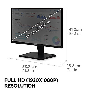 ViewSonic VS2447M 24 Inch 1080p Monitor with 100Hz, FreeSync, Thin Bezels, Eye Care, HDMI, VGA Inputs for Home and Office