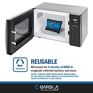 BARSKA Rechargeable Desiccant Dehumidifier - Safe Moisture Absorber for Home Closets, Gun Safes, Basement, Garage, Cars - Microwaveable - Portable Blue Dehumidifying Solution