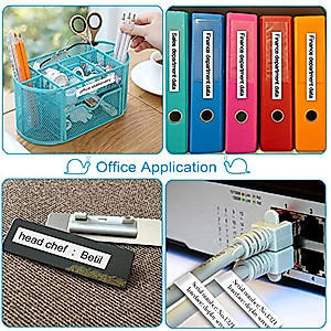 Compatible Label Tape Replacement for Brother TZe-231/431/531/631/731 Laminated P Touch Label Maker Tape, Black on White/Red/Yellow/Blue/Green 12mm x 8m ,8 Pack