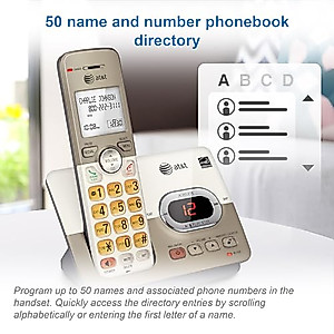 AT&T EL52213 2-Handset Cordless Phone with Answering System & Extra-large Backlit Keys
