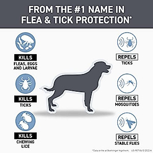 FRONTLINE® Shield for Dogs 3-in-1 Flea and Tick Treatment (Large Dog, 41-80 lbs.) 3 Doses (Purple Box)