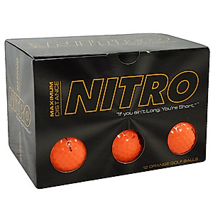 Nitro NMD12OBXC Maximum Distance Golf Ball (12-Pack), Orange