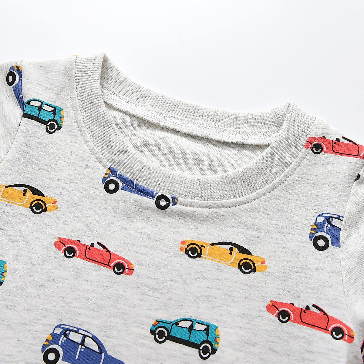 Elspilit Toddler Baby Boy Clothes Animal Style Long Sleeve Tops Sweatsuit Pants Outfits Set (Grey, 18-24 Months)