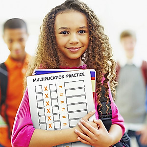 Dry Erase Multiplication Chart Whiteboard 9" x 12" Multiplication Table l Double Sided Times Table Math Manipulatives White Board for Kids Students, Classroom and Home, Mini Whiteboard Lapboard