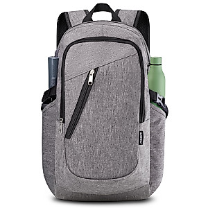 Laptop Travel Backpack - Adjustable Shoulder Straps, Zippered Compartments with Side Pockets for Water Bottle or Umbrella. Headset and USB Charging Port. Perfect for School, Business or Traveling.