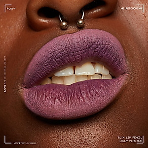 NYX PROFESSIONAL MAKEUP Slim Lip Pencil, Long-Lasting Creamy Lip Liner - Dolly Pink