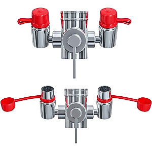 Skywin Eye Wash Kit - Faucet Mounted Emergency Eye Wash Station Sink Attachment -1x Continuous Flow Eyewash Station,3X Common Sink Adapter,2X Inspection Tag,1x Emergency Eye Wash Station Sign
