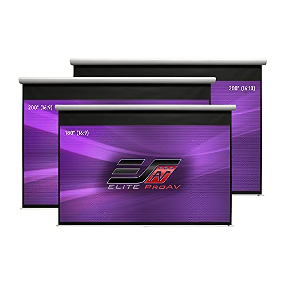 Elite Screens Manual Grande 2 Series, 180" Diag. 16:9, Manual Pull-Down Projection Screen, Office/Home/Movie Theater/Presentation, M180XWH2-G