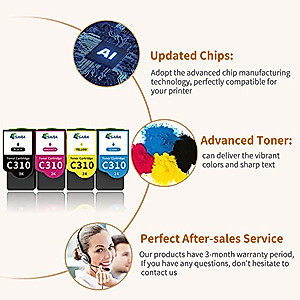 Remanufactured for Xerox C310 C315 Toner Cartridge Toner Replacement for 006R004356 006R004357 006R004358 006R004359 (4 Pack)