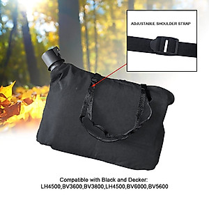 MWEDP 90560020-01 Leaf Blower Shoulder Bag, Compatible with Black & Decker 90560020 90539053 Blower Vac Model BV3600 BV3800 BV5600 BV6000 LH4500