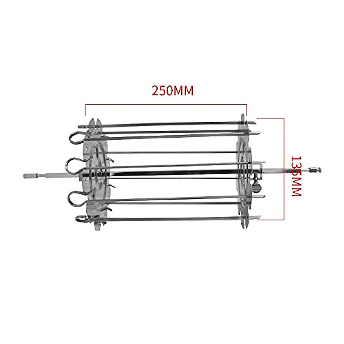 JAHH Roaster Barbecue Kebab Maker Meat Brochettes Skewer Machine BBQ Grill Accessories Tools Set (Size : Small)