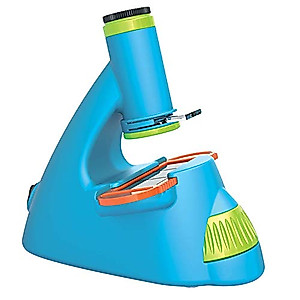 Kids First Big & Fun Microscope Science Experiment Kit | Easy-to-Use Kids Microscope | Ages 4-6 | STEM Experiment Guide and Full-Color User Manual | 72 Images | Extra-wide Eyepiec with Light-up Stage