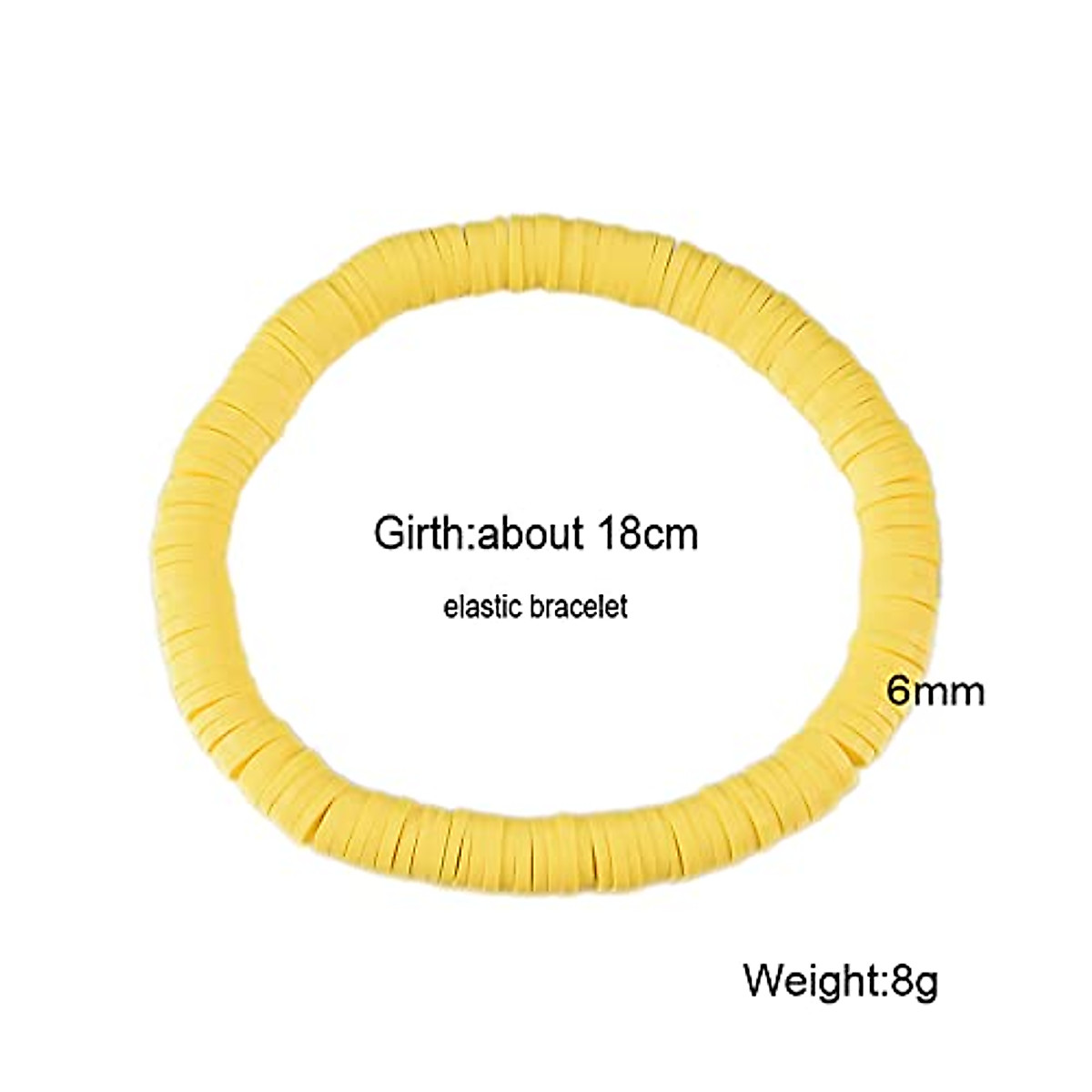 HYHONEY 12pcs Heishi Bracelet Cute Bracelets Clay Bead Bracelet Bracelets Set Stack Vinyl Disc Bead Surfer Stretch Bracelets Summer Beach Bracelet Bracelets For Women