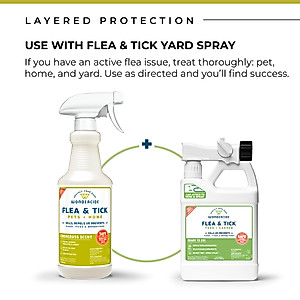 Wondercide - Flea, Tick & Mosquito Spray for Dogs, Cats, and Home - Flea and Tick Killer, Control, Prevention, Treatment - with Natural Essential Oils - Pet and Family Safe - Lemongrass 32 oz