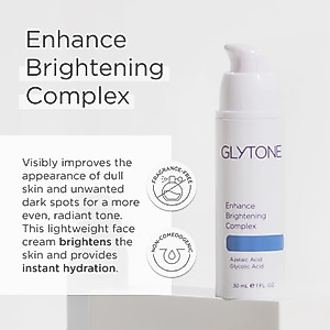 Glytone Enhance Brightening Complex - With 12% Azelaic Acid, 3% Glycolic Acid - Brightens Skin & Reduces Dark Spots - Non-Comedogenic - 1 fl. oz.