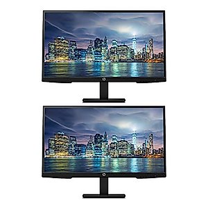 HP P27h G4 27 Inch IPS LED Backlit Monitor 2-Pack, Integrated Speakers, HDMI, FHD