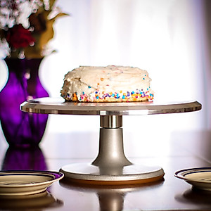 Trademark Innovations 12" Revolving Cake Decorating Turntable Stand - Professional Aluminum & Non-Slip