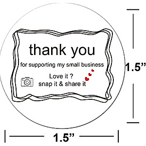 Snap Share Review with Retro Camera Design Stickers,Thank You Stickers,Bakeries Stickers,Handmade Stickers,Small Business Stickers, Envelopes Stickers, Gift Bags Packaging 500 PCS