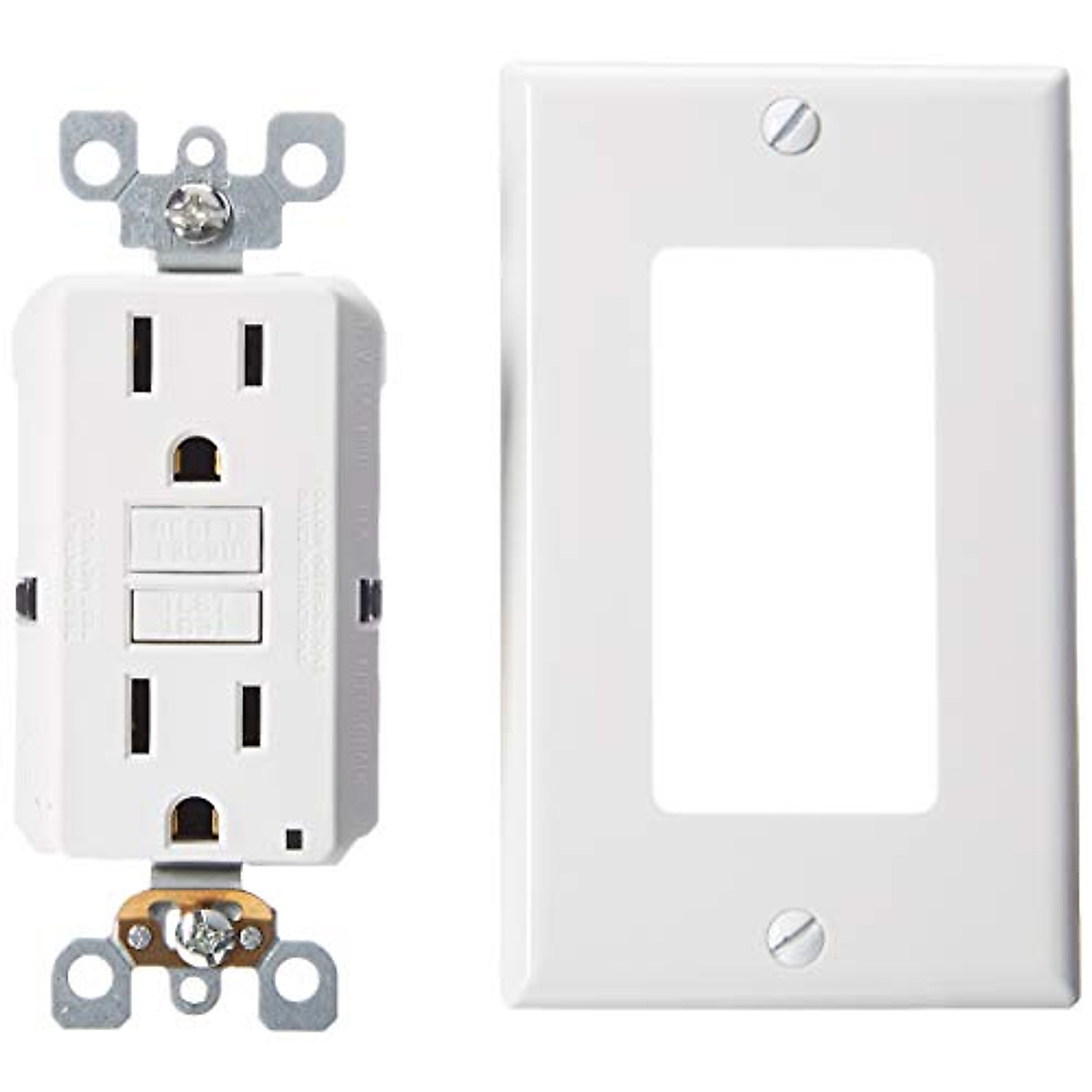 Leviton GFNT1-W Self-Test Smartlockpro Slim GFCI Non-Tamper-Resistant Receptacle with LED Indicator, 15-Amp, 10 Pack, White