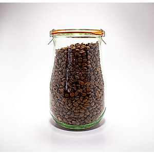 Weck Jars - Weck Tulip Jars 1.5 Litres - Sour Dough Starter Jars - Large Glass Jars for Sourdough - Starter Jar with Glass Lid - Tulip Jar with Wide Mouth - Suitable for Canning and Storage - (2 Jars)