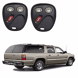 Replacement Remote for Keyless Entry Car Key 2003-2006 Chevy Avalanche Silverado Suburban Tahoe/GMC Sierra Yukon 3 Button LHJ011 (2 Pack)