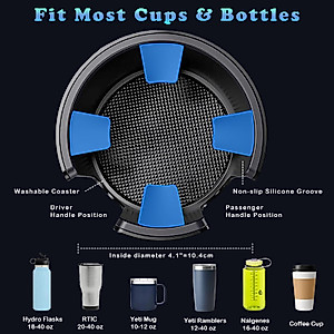 Cup Holder Phone Holder, 2024 Upgraded 2 in 1 Car Cup Holder Expander with Adjustable Base Long Gooseneck 360° Rotation, Cup Holder Phone Mount Fits All Smartphones and Most Bottles