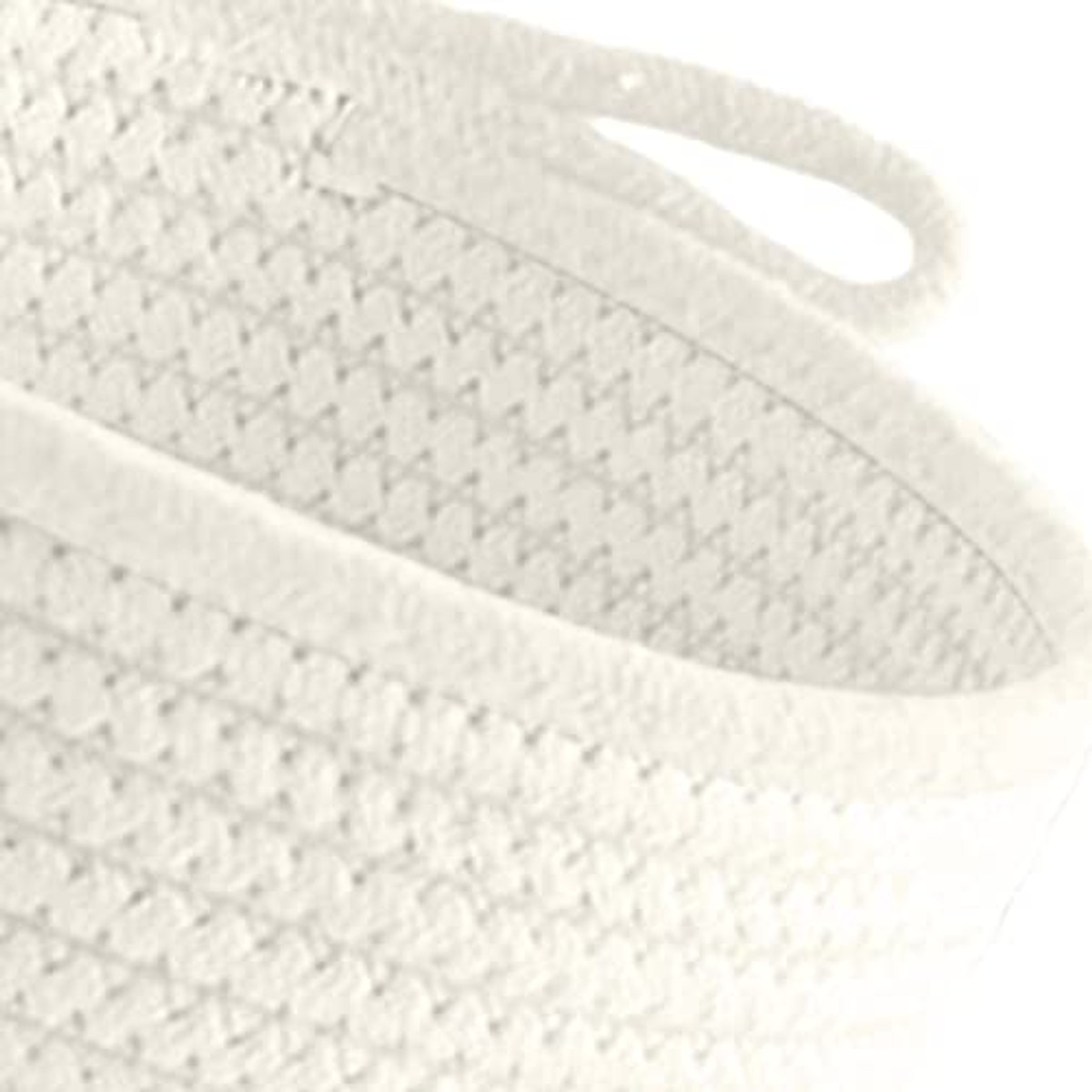 Bothyi 2 Pieces Round Small Woven Baskets Set Storage Gifts Mini Tray Montessori Rope Basket for Bedroom Drawer Nursery, White