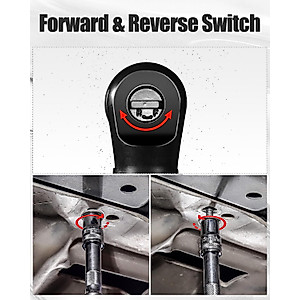 AVID POWER Cordless Electric Ratchet Wrench 3/8", 44.2 Ft-lbs 12V Power Ratchet Wrench Kit w/Two 2.0Ah Batteries, 1-Hour Fast Charger, Variable Speed and 10 Sockets