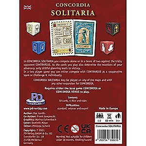 Rio Grande Games: Concordia Solitaria Expansion - Strategy Board Game Expansion to Concordia - Ages 14+, 1-2 Players, 60 Min Game Play, (RGG615)