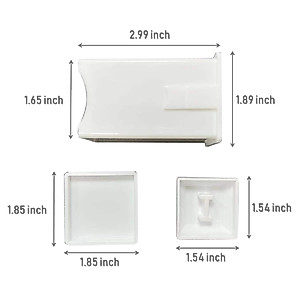 EZ KITCHEN 4 PCS Butter Spreader with Built-In Cover Dishwasher Safe Corn Cob Butter Plastic Butter Dispenser on Pancakes, Waffles, Bagels, and Toast, White, 3.9X3.9X3.4inch