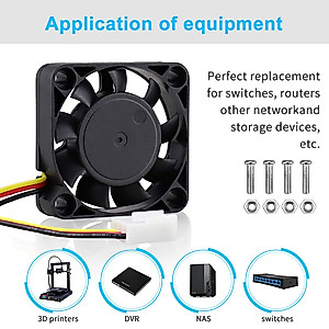 Wathai 40mm x 10mm DC Brushless Fan 12V 3Pin Cooling for 3D Printing, PC Computer Case, CPU Replacement, Graphics Card, Raspberry PI