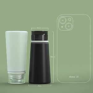 Valourgo Leak Proof Travel Size Bottles, TSA Approved Portable Silicone Containers Plastic Spray Bottle for Travel Size Toiletries Refillable Travel Accessories Handy 5 Pieces Travel Kit (3.4 fl. oz)