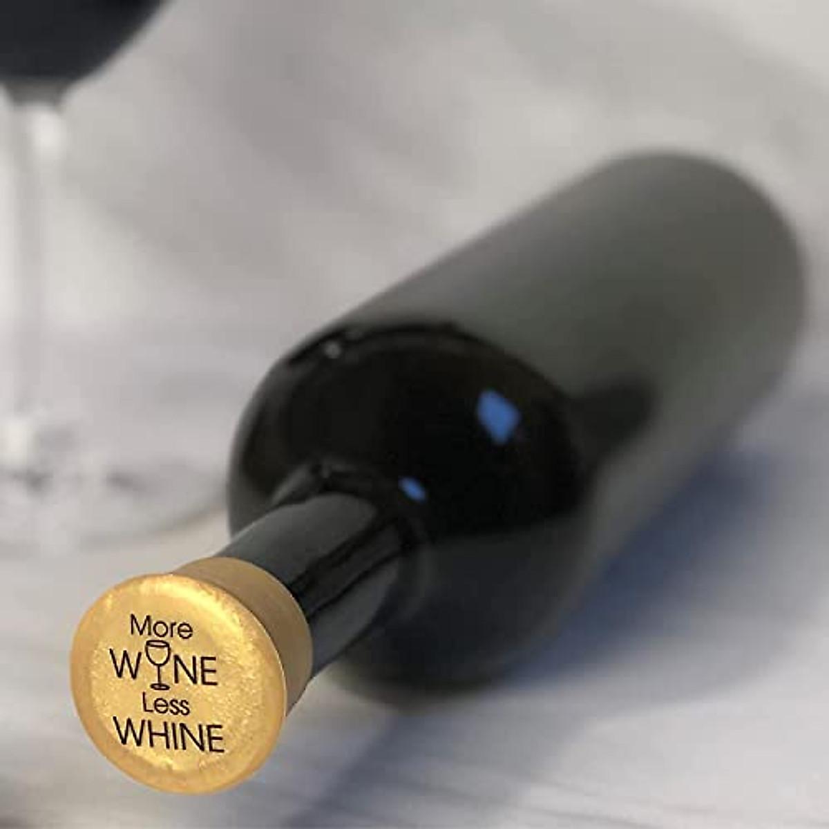 CapaBunga Silicone Wine Stoppers for Wine Bottles - 4 Pack Funny Wine Stoppers - Airtight Wine Bottle Stoppers Wine Saver Wine Bottle Caps - Wine Accessories for Wine Lovers - Sip, Whine, Save, Drinks