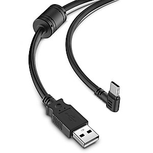 YQMAJIM Dash Cam Power Cord,(10Ft USB Type-C) Thicker USB C 90 Degree Charger Cable with Magnetic Ring, Car Mirror Camera Charging Cable, Dash Cam Power Adapter Wire,Dashcam Replacement Power Cord