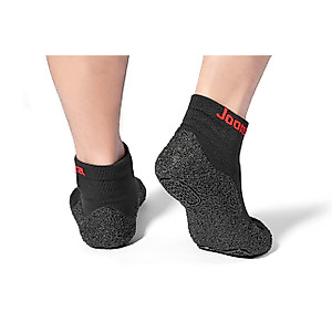 Joomra Mens Yoga Shoes Barefoot Black Size 11 Minimalist Zero Drop Multi-Purpose Barre Socks for Ladies Grouding Pilates Grip Lifting Hiking Female Water Aqua Boating Trekking Tennis