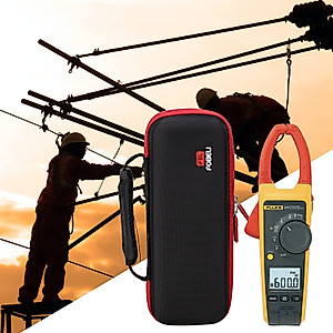 FBLFOBELI EVA Hard Carrying Case for Fluke 376/374/ 375FC 1000A Ac/Dc TRMS Wireless Clamp W/Iflex, Portable Shockproof Storage Bag(Case Only)