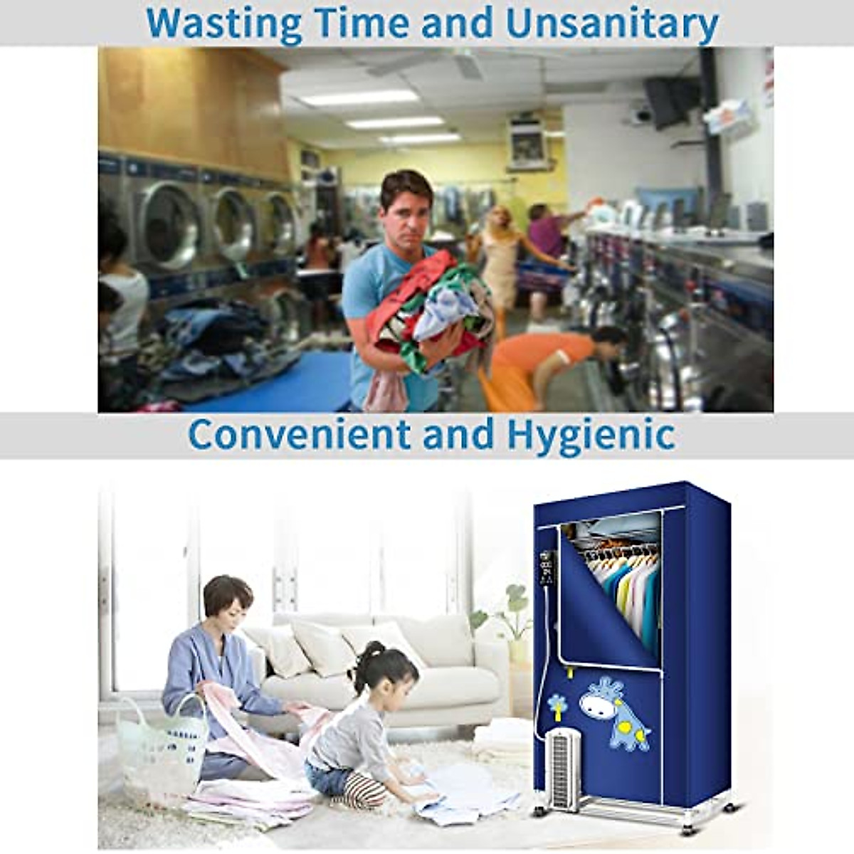 Portable Dryer 1600W-67 Inch Clothes Dryer,Foldable 3-Tier Electric Clothes Drying Rack,Energy Saving (Anion) Clothing Dryers Digital Automatic Timer Airer for Apartment House RV