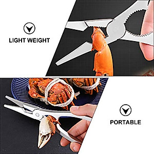 YARNOW Nut Cracking Tools Crab Leg Crackers Lobster Crackers Stainless Steel Shellfish Crab Claw Seafood Tools Nut Crackers for Eating Crab Crackers