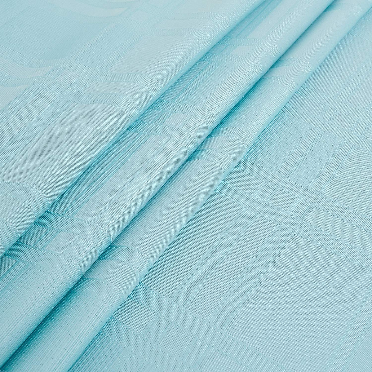 JUCFHY Square Spring Table Cloth Solid Plaid Jacquard Tablecloth Elegance Water Resistant Contemporary Woven Decorative Table Cover,Spillproof Soil Resistant Holiday Tablecloth,60 X 60 Inch,Turquoise