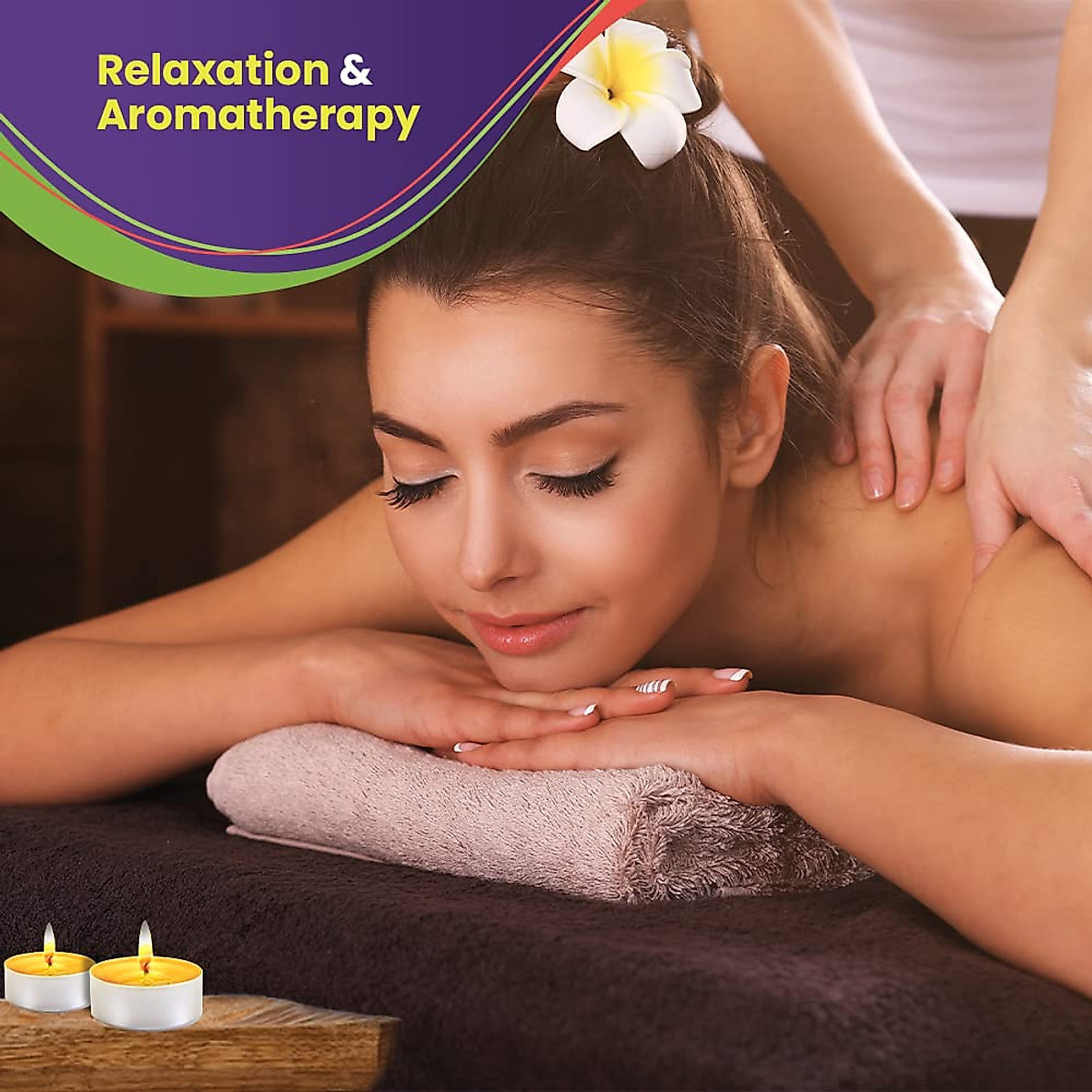 Patchouli Scented Tea Lights Candles - Patchouli Candle - 30 Pack - Colored Tea Lights Candles Scented - TeaLight Candles for Holiday, Wedding and Home - Green Tea Candle - Scented Tealight Candles