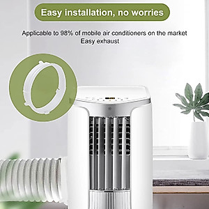 Hose Tube Connector Interface Air Conditioner Exhaust Duct Interface ABS RV Connector Adapter for Mobile Air Conditioning KYR-35 White1