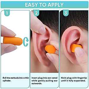 TICONN 200 Pairs Ear Plugs, 32dB Noise Reduction Earplugs for Sleeping Hearing Protection Travel Study Concentration Construction Site (200 Pairs)