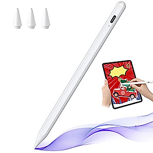 Stylus Pen for iPad 9th&10th Generation - 5X Fast Charge Digital Pen - Compatible with 2018-2023, Apple iPad Pro 11/12.9 Inch,iPad 6-10 Gen,iPad Mini 5-6 Gen,iPad Air 3-5 Gen-White