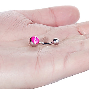 COTTVOTT Naughty Belly Button Rings with Letters Navel Piercings Body Jewelry (mix different letters 10pcs)