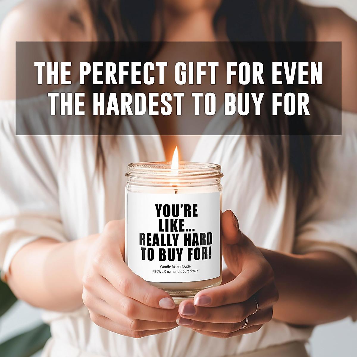 Candle Maker Dude Personalized Gifts Custom Candle - 40+ Scents, Perfect for Birthday, Christmas, Valentine’s Day, Funny Gag Gifts, Unique Gifts for Women And Men (White Label)