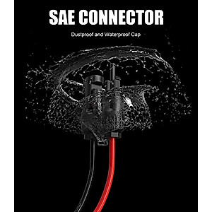 BERLAT Solar Panel Extension Cable,10AWG SAE PV Extension Cable to Solar Panels with 2 Pack SAE to SAE Polarity Reverse Adapters-30cm