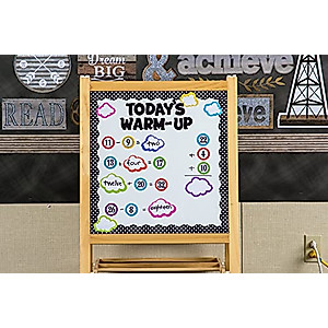 Teacher Created Resources (77327) Black Funtastic 1-3/4" Clingy Thingies Letters