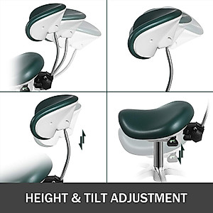 Aries Outlets Green PU Leather Saddle Doctor's Stool Dental Spine Dentist Medical Office