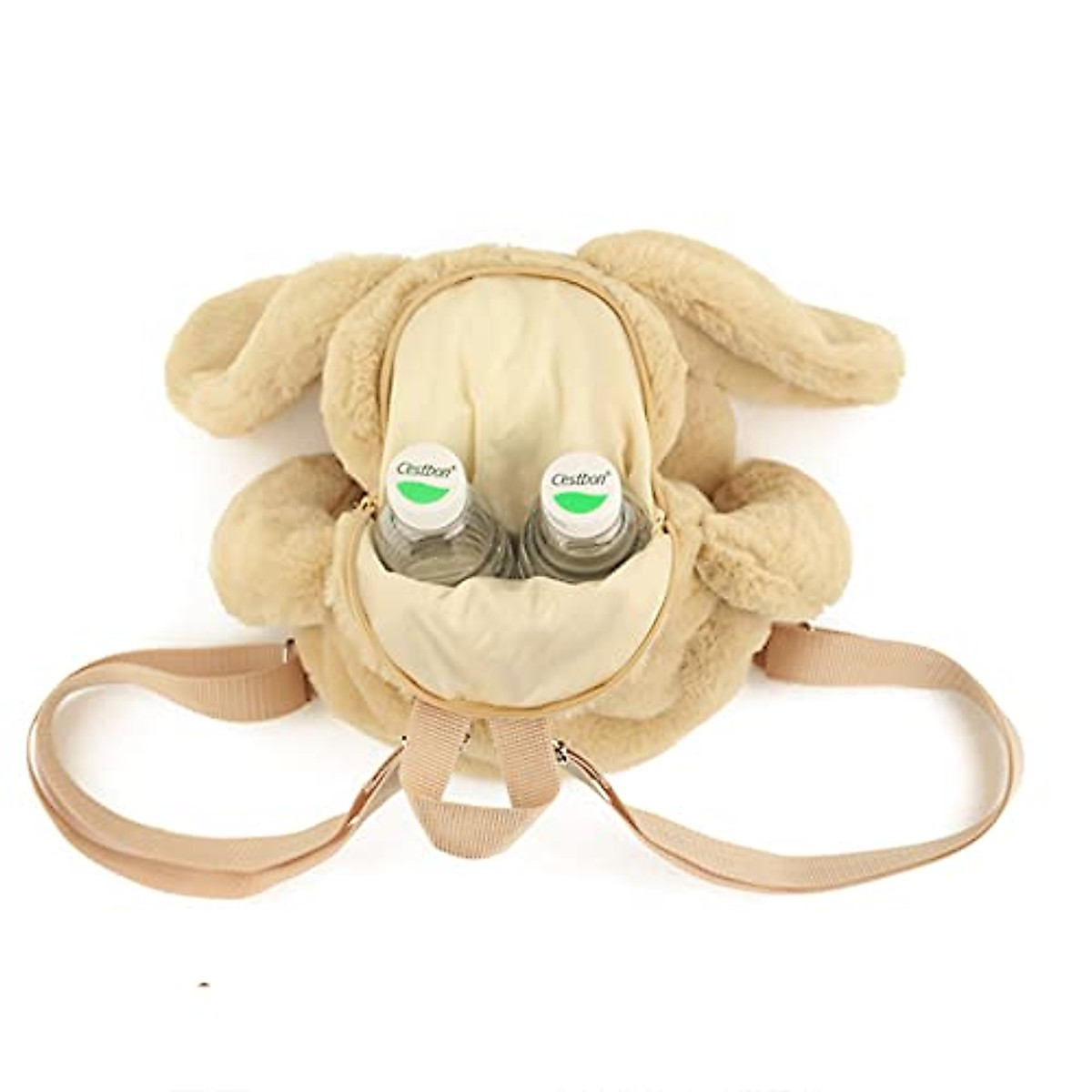 Kmiunty Cute Plush Animal,Rabbit Backpack with Adjustable Straps (Khaki)